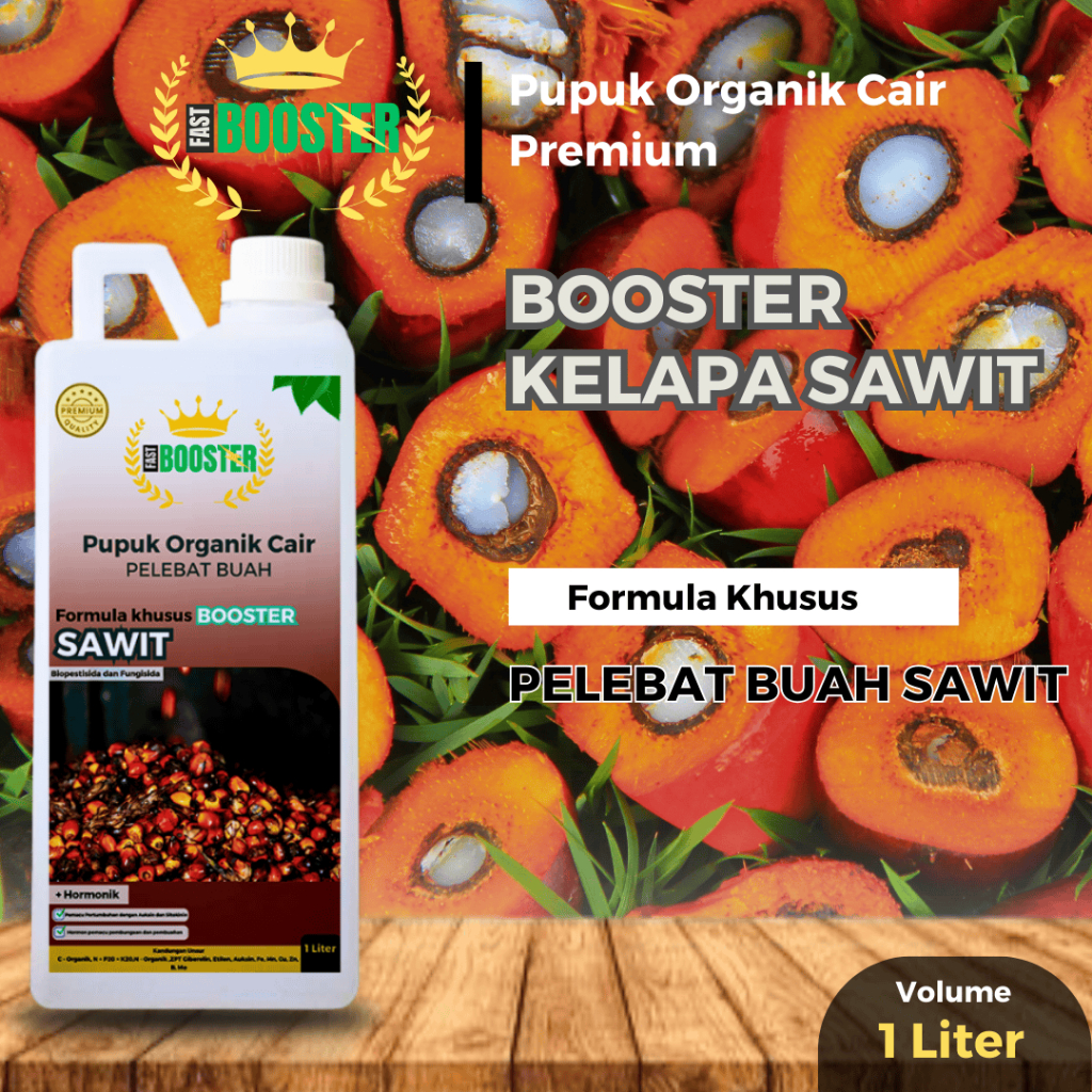 Jual FAST BOOSTER - Pupuk organik cair pemacu pertumbuhan dan pelebat buah kelapa sawit 1 liter ...