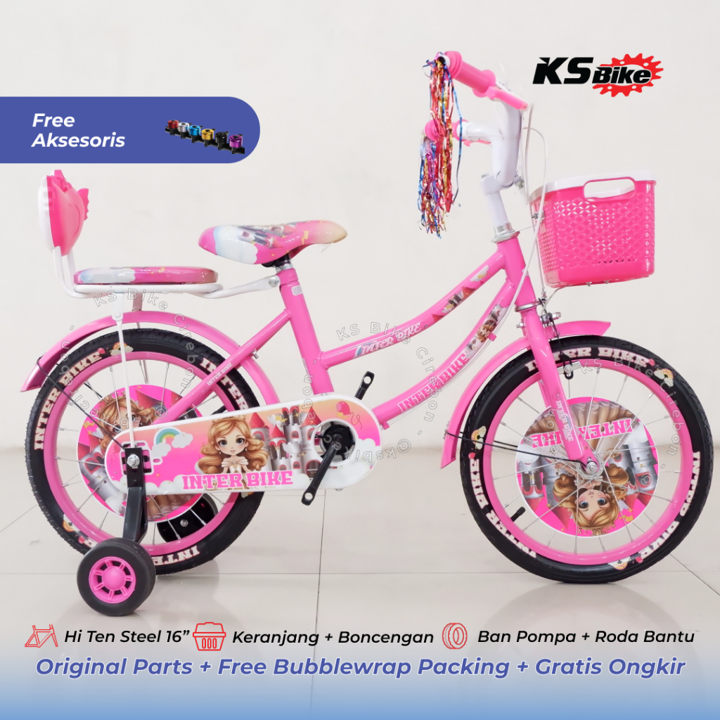 Jual Sepeda Mini Interbike 16 Inch Sepeda Keranjang Anak Perempuan ...