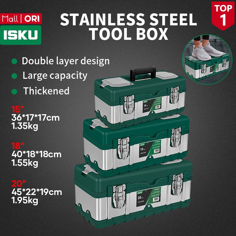 Jual ISKU Kunci Tool Box besar 15-20'' Inch baja Kotak box alat ...