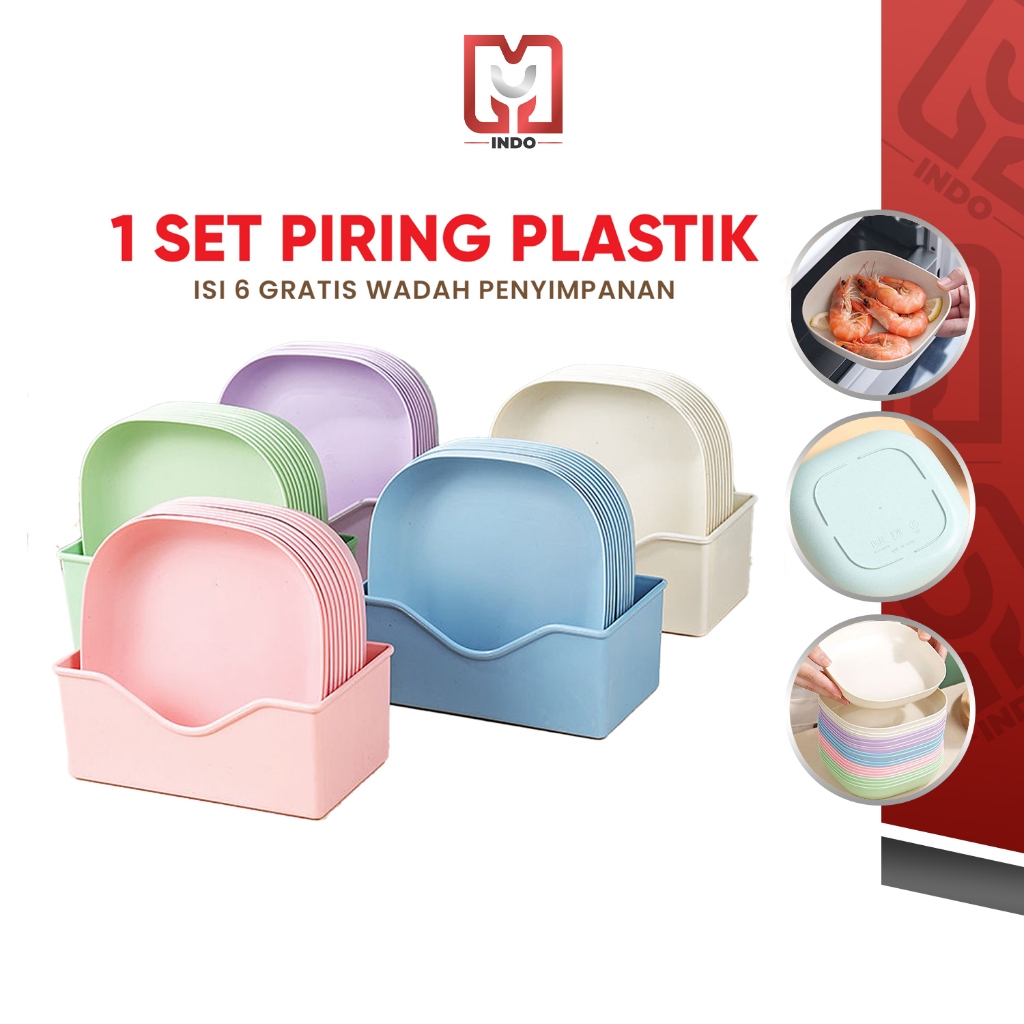 Jual 1 SET Piring Plastik GRATIS Wadah L11 Piring Buah/Snack/Piring ...
