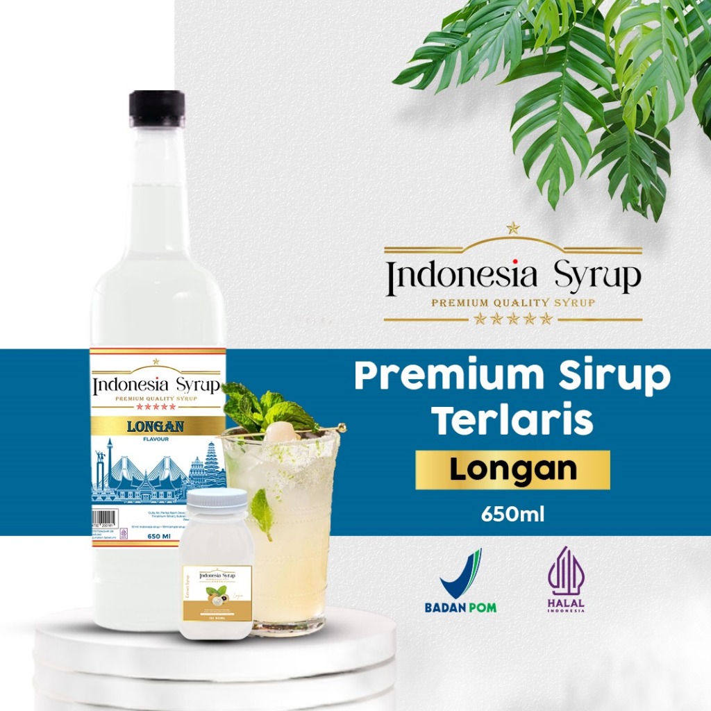 Jual Sirup Premium Rasa Longan Minuman Sirop Flavoured Syrup Halal BPOM ...