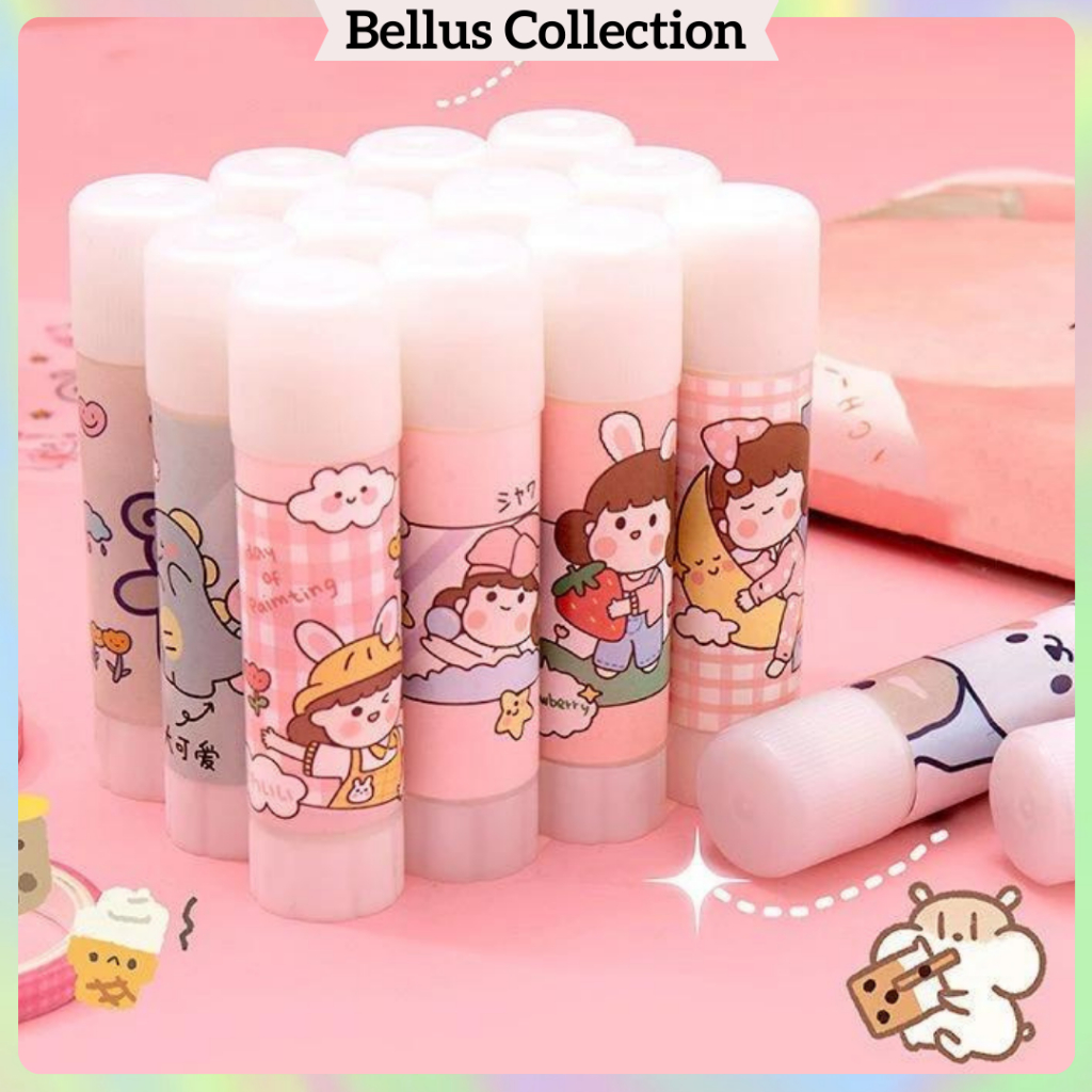 Jual LEM STICK / GLUE STICK KECIL KARTUN LEM KERTAS LEM STIK PUTAR LEM ...