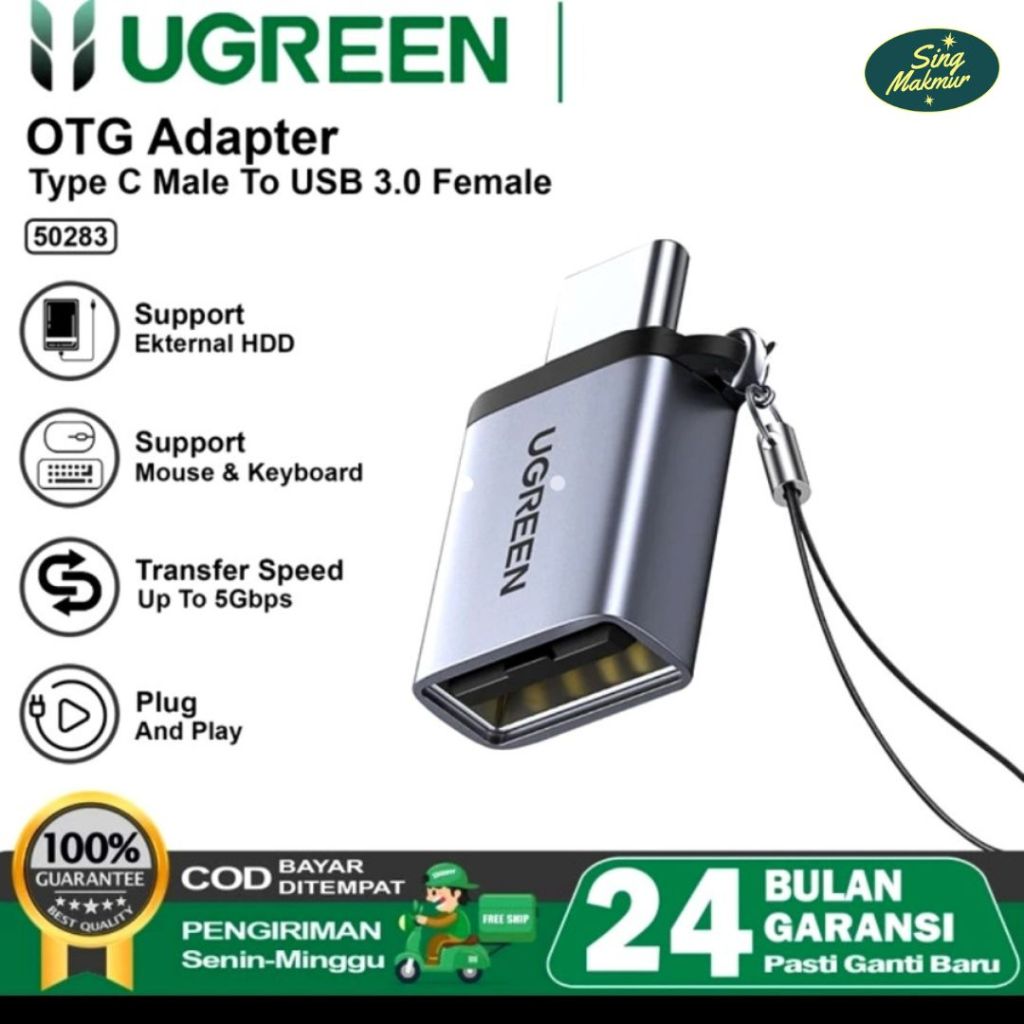 Jual UGREEN Adapter OTG Type C to USB 3.0 Female Converter High Speed ...