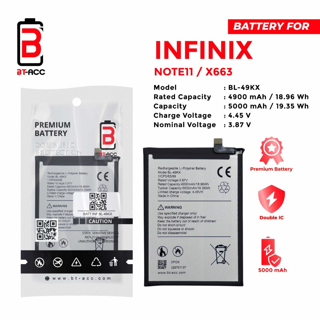Jual BT-ACC BL-49KX Baterai Battery For Infinix X663 / NOTE 11 | Shopee ...