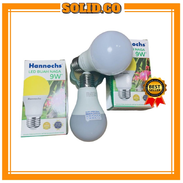 Jual HANNOCHS BOHLAM Lampu LED Pertanian Buah Naga Hannochs Dragon Fruit Warm White 9 Watt ...