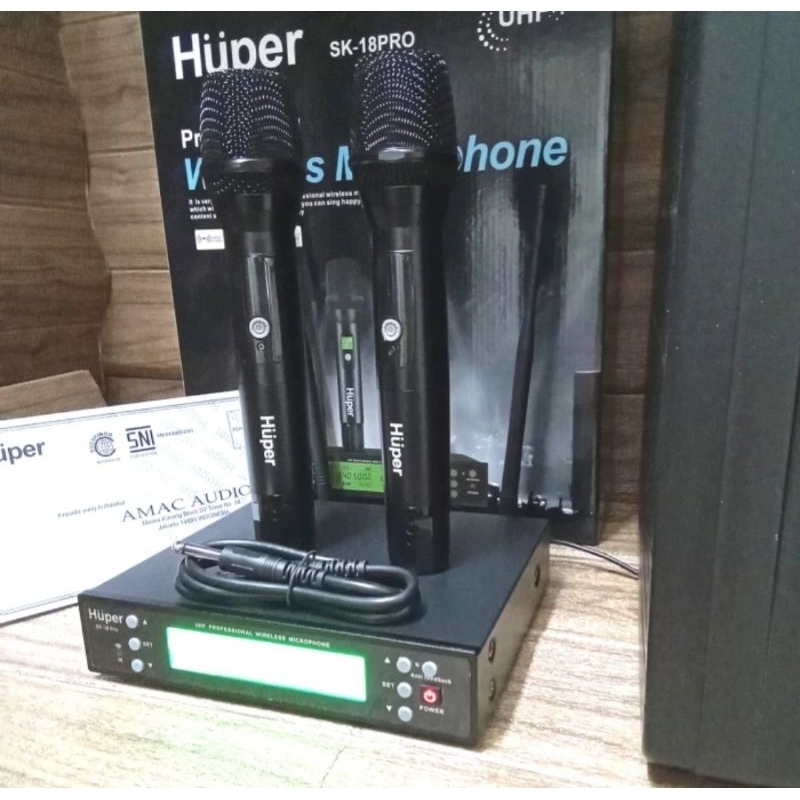 Jual Mic wireless HUPER SK 18 PRO Original garansi resmi 1 tahun ...