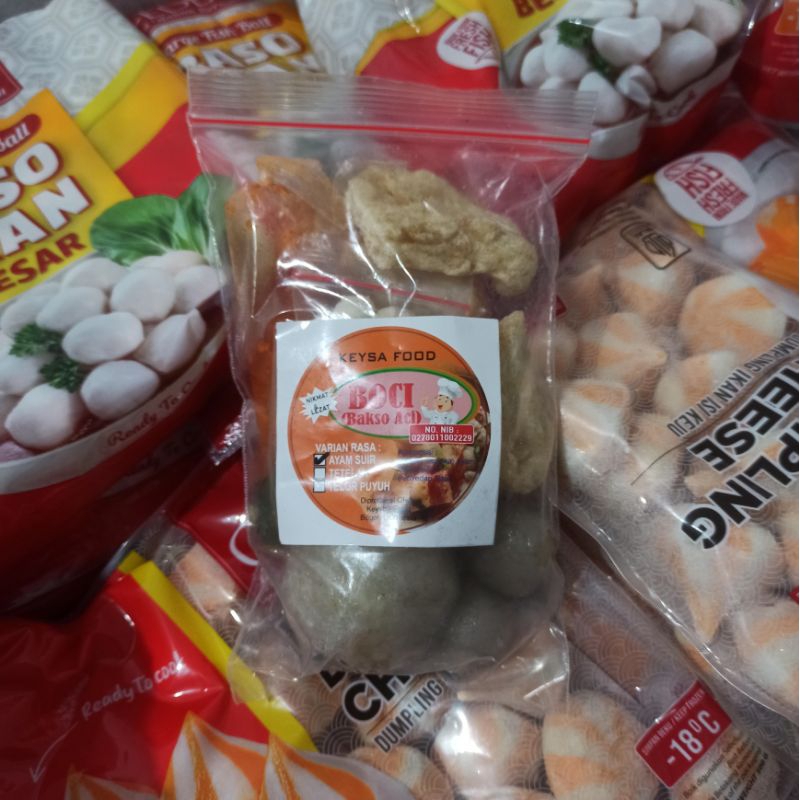 Jual baso aci ayam frozen kemasan pouch plus sambal | Shopee Indonesia
