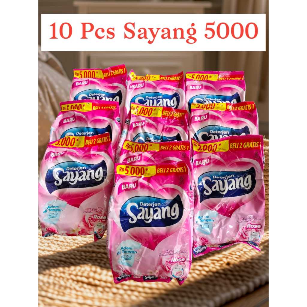 Jual Paket 10 Pcs Detergen Sayang 220 Gram Kemasan 5000 | Shopee Indonesia