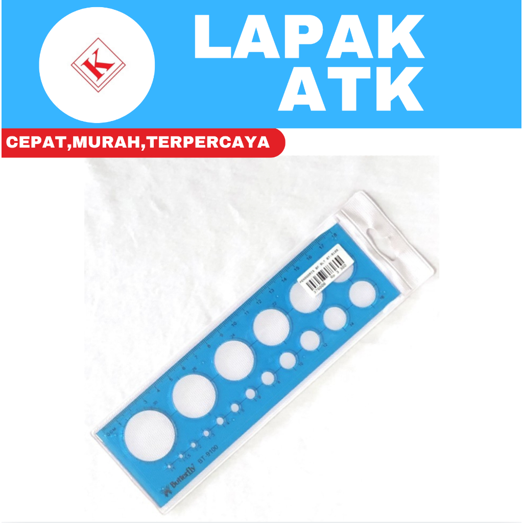 Jual Penggaris Cetakan Template Shape Bulat BUTTERFLY BT-9100 ...