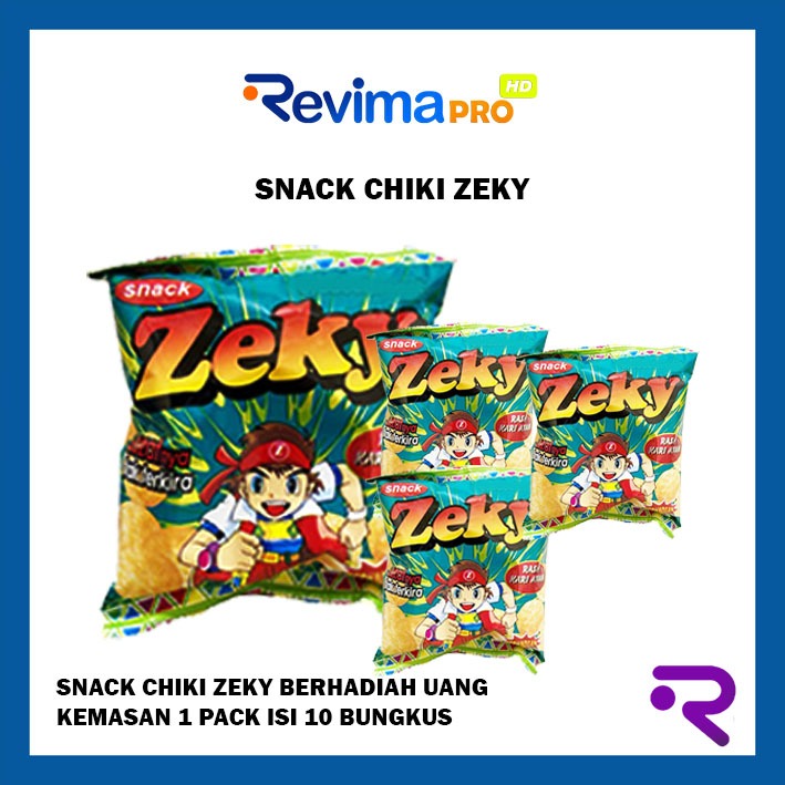 Jual Snack Cemilan Zeky Berhadiah Kemasan 1 Pack isi 10 Bngkus | Shopee ...