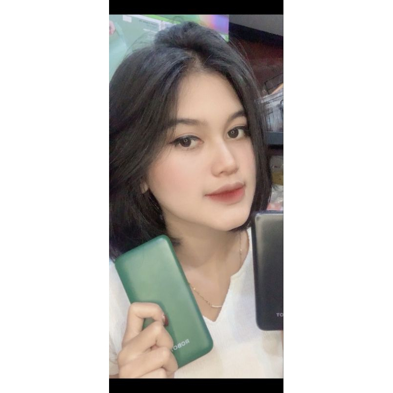 Jual powerbank robot RT12 dual output USB-A slim 10000 Original | Shopee Indonesia
