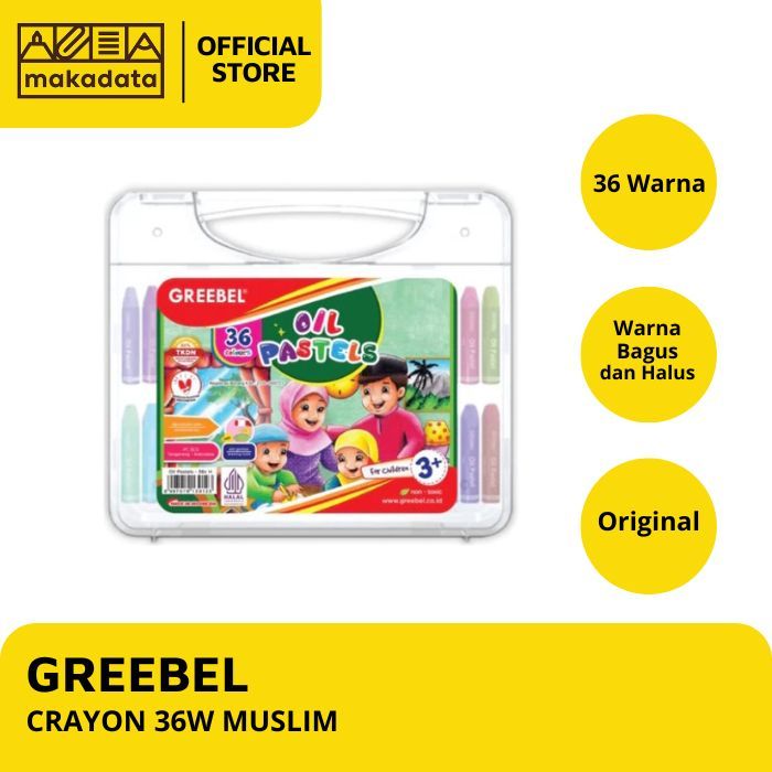 Jual CRAYON / OIL PASTEL GREEBEL ISI 36 WARNA MUSLIM MURAH | Shopee ...