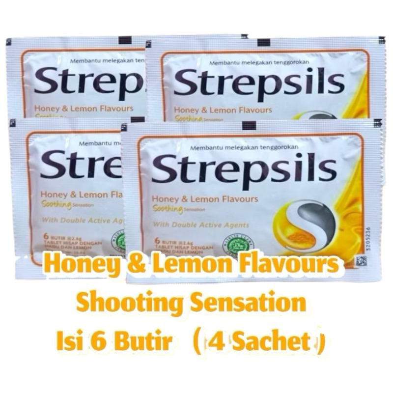 Jual Strepsils Permen Pelega Tenggorokan Honey & Lemon Isi 6 Butir ( 4 ...
