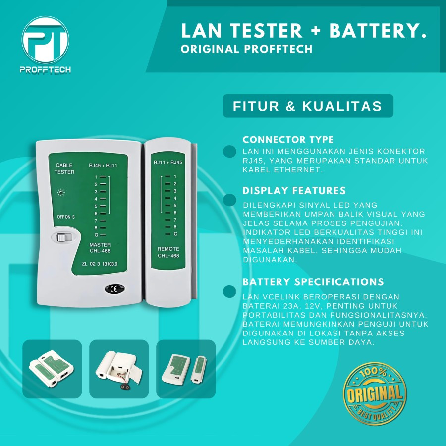 Jual LAN Tester / Alat Cek Kabel LAN / Pendeteksi Kabel LAN RJ11 & RJ45 ...