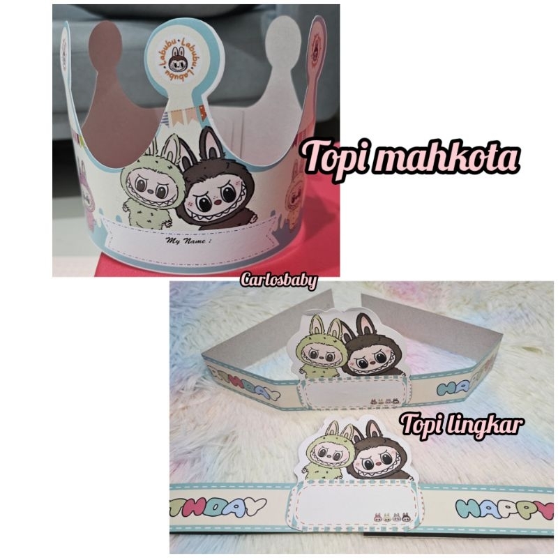 Jual TOPI PESTA LABUBU / TOPI ULANG TAHUN LABUBU / TOPI MAHKOTA LABUBU ...