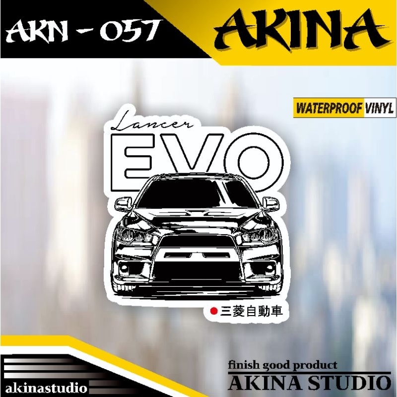 Jual sticker vinyl anti air lancer evolution X line art | stiker vinyl ...