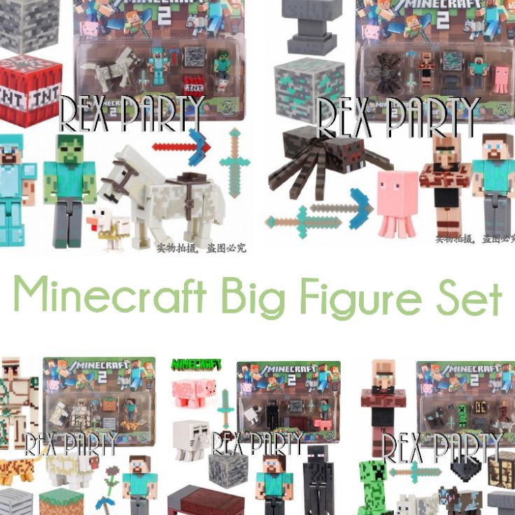 Jual HANYA DI Minecraft Big Figure Set Minecraft Action Figure Mainan ...