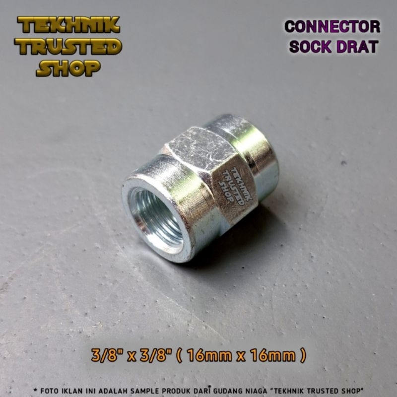 Jual Konektor sock drat dalam 3/8" Female nepel sok couple sambungan ...