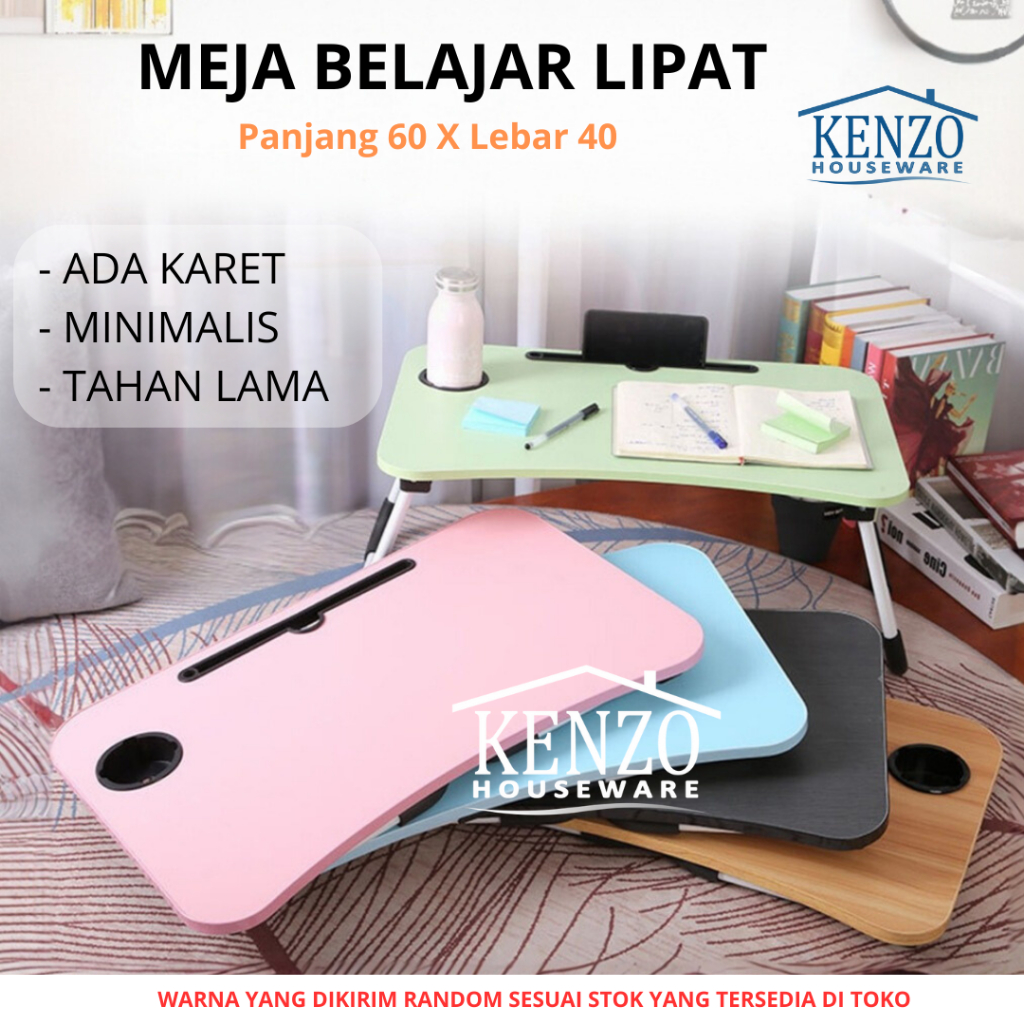 Jual Meja Lipat Portable Medium Meja Laptop Belajar Anak Multifungsi ...