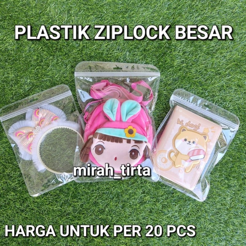 Jual 🩷PLASTIK ZIPLOCK BESAR🩷20 PCS Plastik ziplock gantung. plastik ...