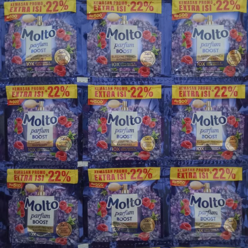 Jual 72 SACHET MOLTO 500 ELEGANT FRENCH RASPBERRY (PEWANGI & PELEMBUT ...