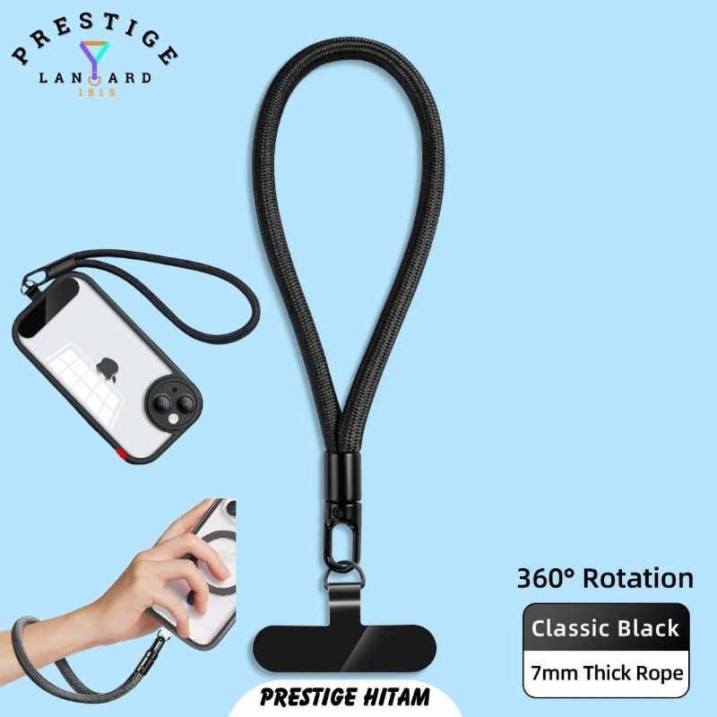 Jual UNIVERSAL FASHIONABLE LANYARD NYLON 18CM HITAM ( GANTUNGAN HP ...