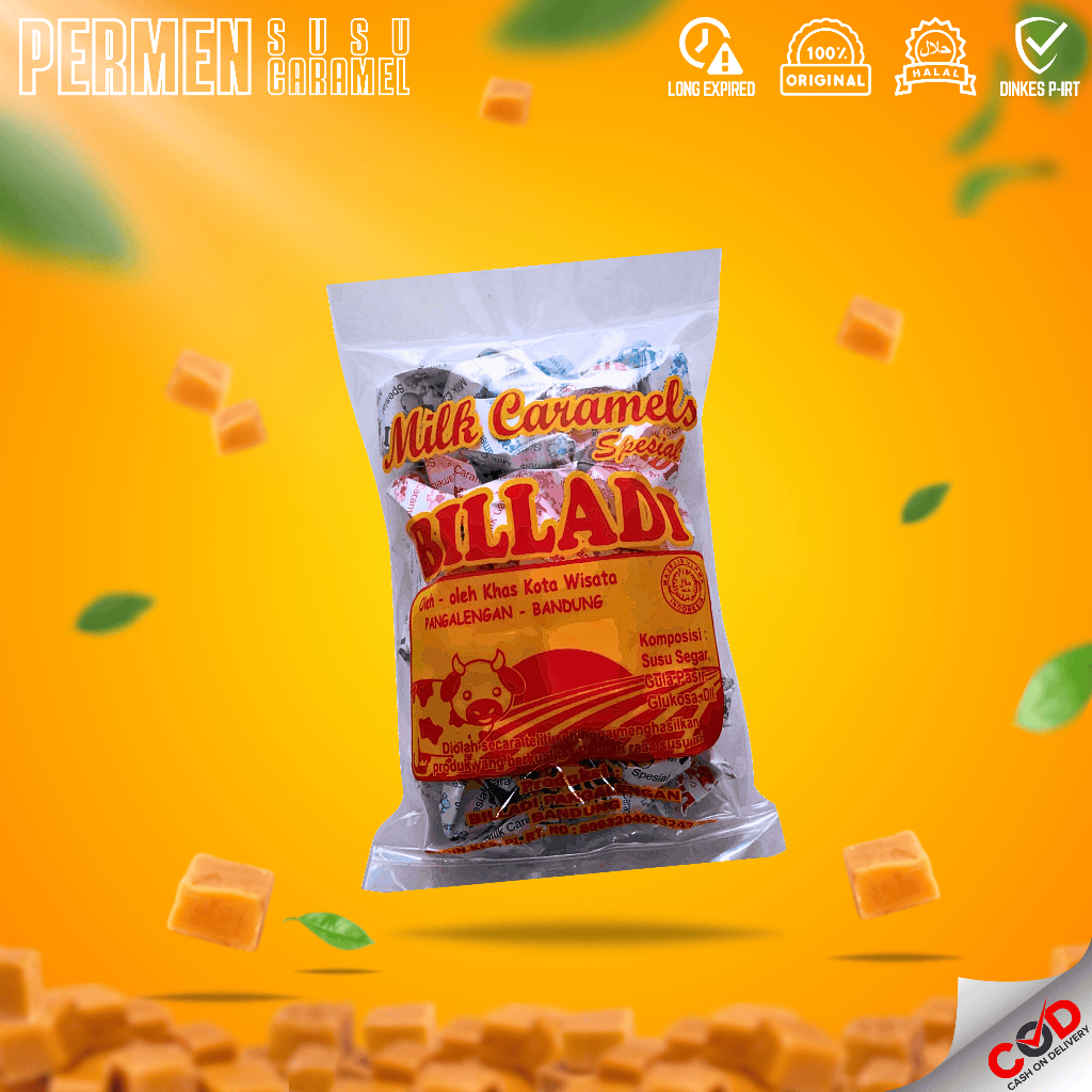 Jual BILLADI Permen Susu Sapi Milk Candy Caramel Cemilan Pangalengan ...