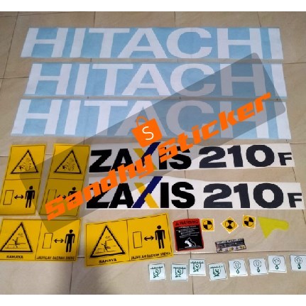 Jual Stiker Excavator Hitachi Zaxis ZX 210 F 5G Stiker Alat Berat ...