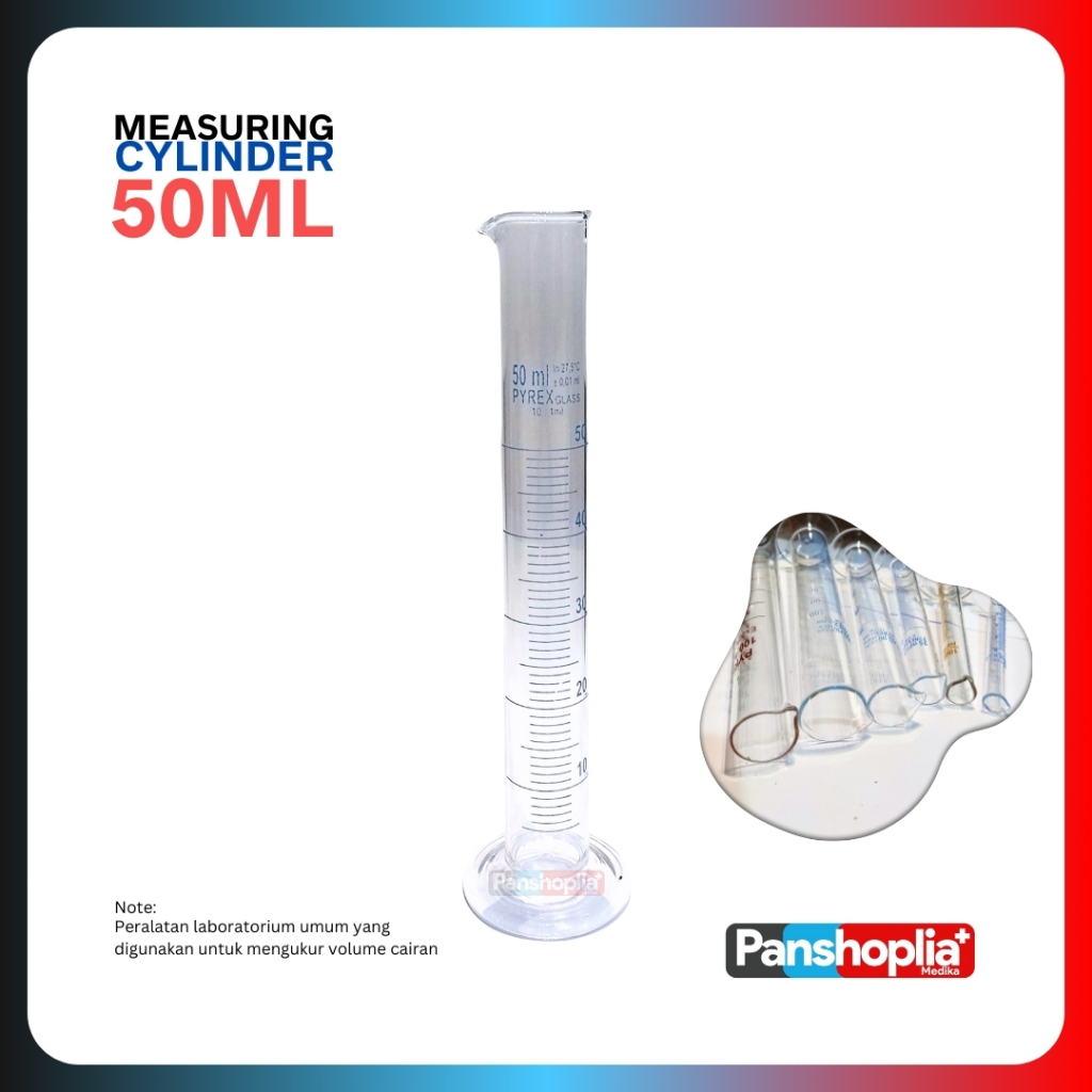 Jual Gelas Ukur Kaca 50ml / Gelas Takar 50 ml Measuring Cylinder ...