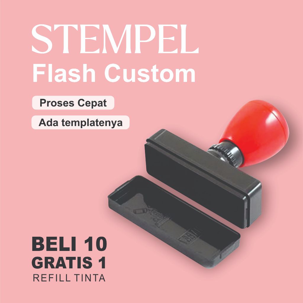 Jual STEMPEL FLASH, STEMPEL LOGO USAHA CUSTOM | Shopee Indonesia