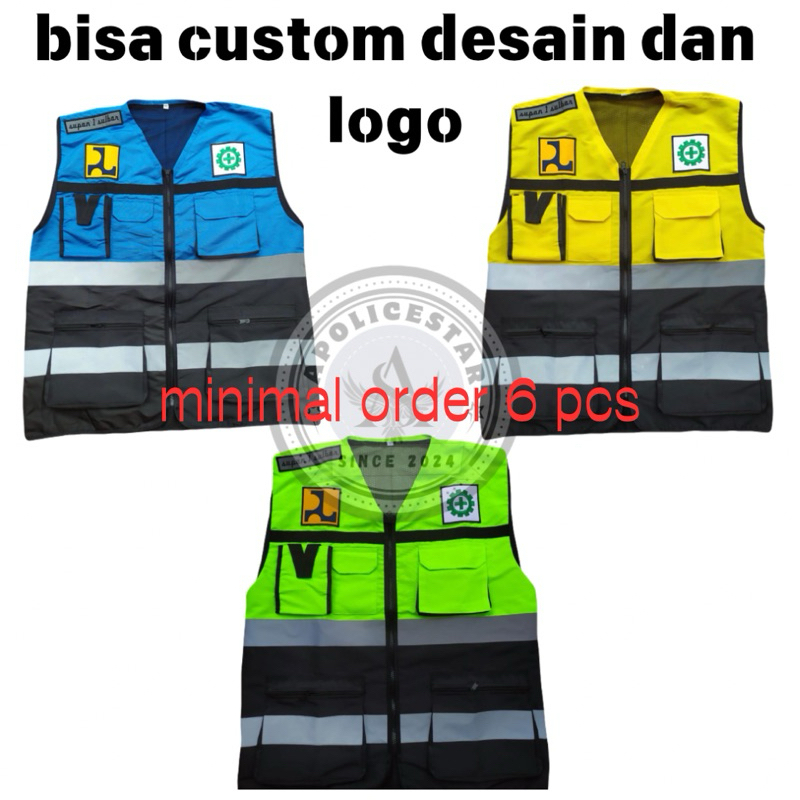 Jual Rompi PU / PUPR safety proyek lapangan model saku gamlok bisa ...