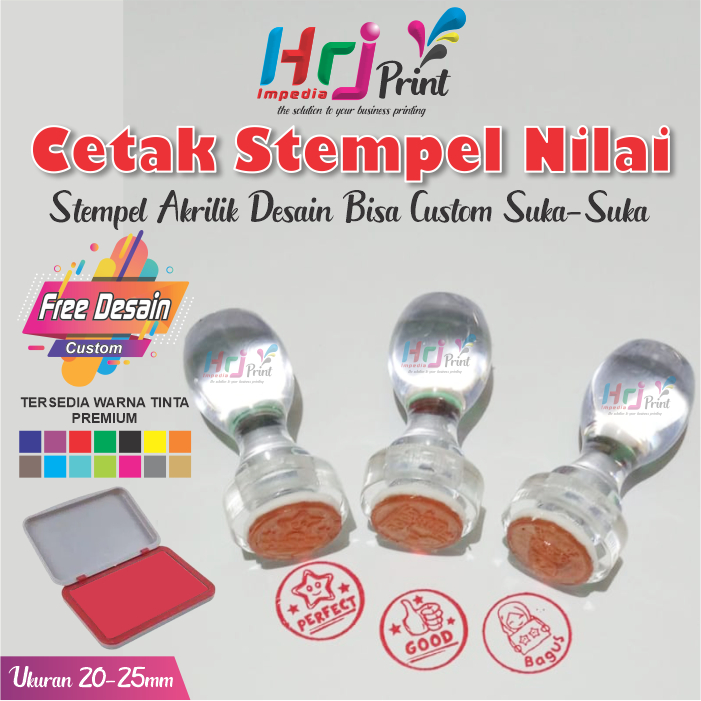 Jual Stempel Nilai Guru Akrilik | Cetak Stempel Akrilik Desain Bisa ...