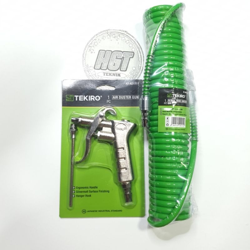 Jual TEKIRO Selang Kompresor 6 Meter Set air duster gun semprotan angin Tekiro Selang Recoil ...
