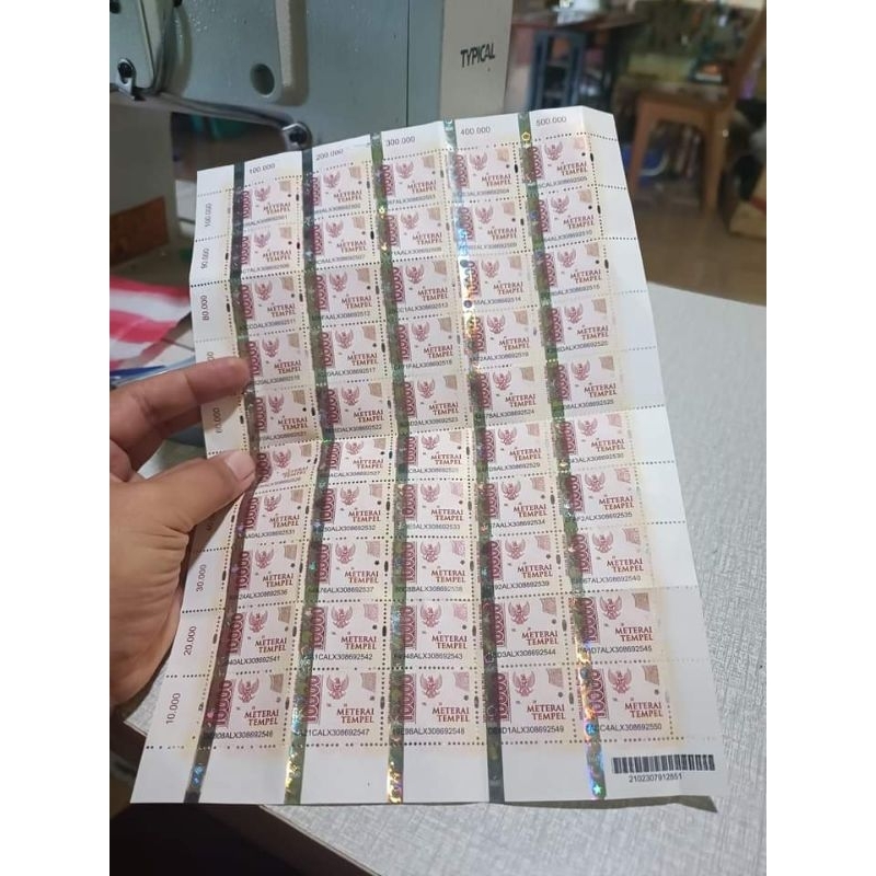Jual Materai 1000 Materai Tempel Asli Pos Original | Shopee Indonesia