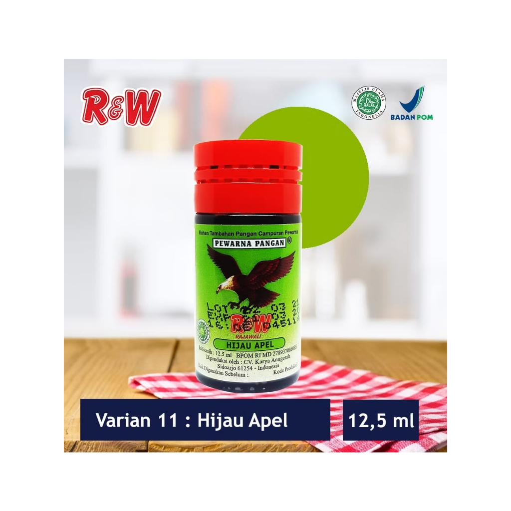 Jual Pewarna Makanan Rajawali Cair Kecil Hijau Apel 1 Lusin | Shopee ...