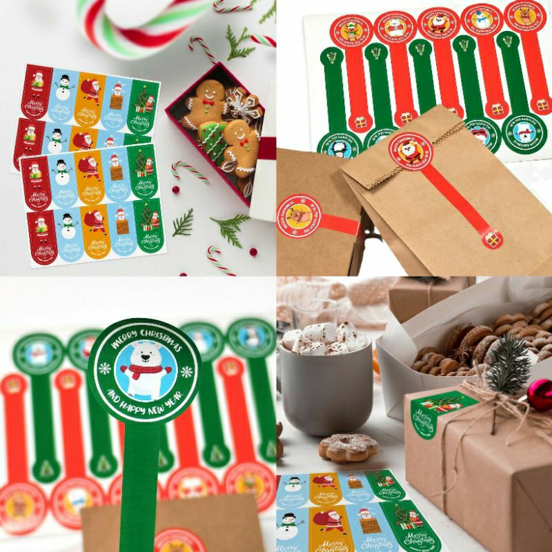Jual 100 Pcs Sticker Merry Christmas Segel Kemasan | Shopee Indonesia