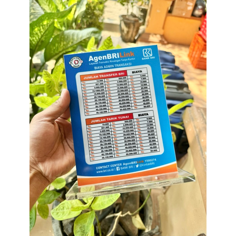 Jual PAPAN AKRILIK MEJA BISA CUSTOM BIAYA ADMIN BANK UKURAN 15x20 BRI ...