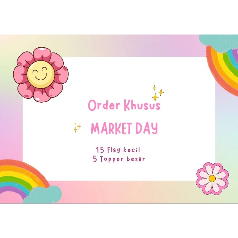 Jual Bunting FLag dan Topper Market Day | Shopee Indonesia