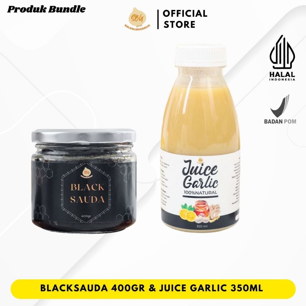 Jual SBG Paket Bundle Black Sauda 400gr & Juice garlic 350ml | Shopee ...