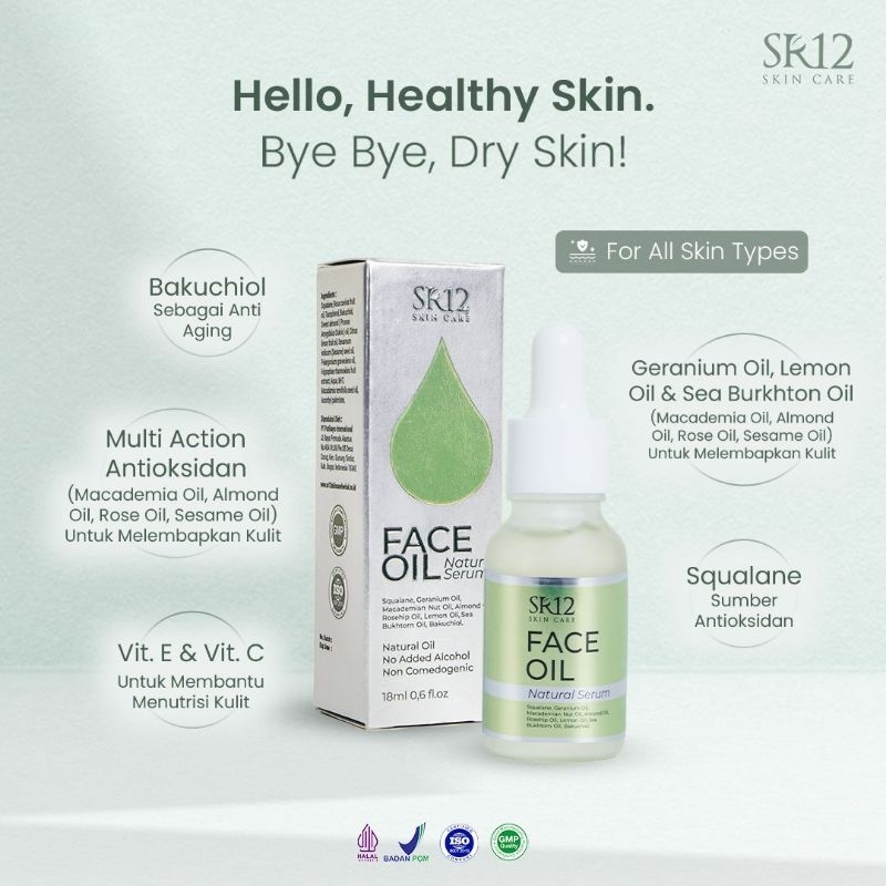 Jual Face Oil Natural serum SR12 Cocok untuk semua jenis kulit | Shopee ...