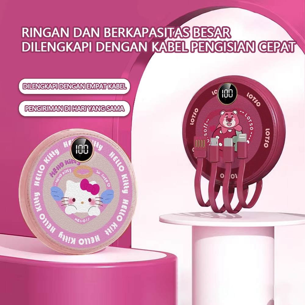 Jual Mini size cartoon character Powerbank Portable 20000 mAh with 4 ...