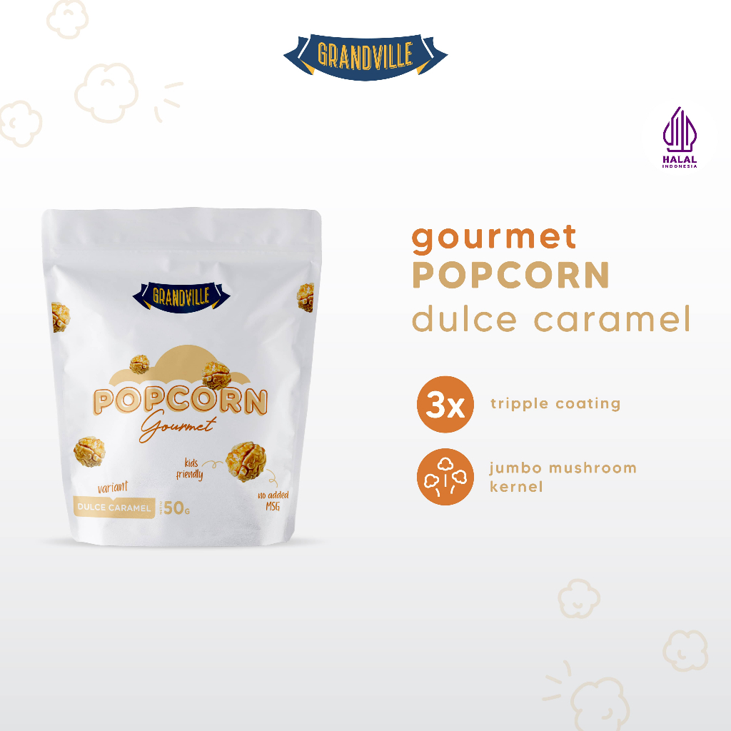 Jual Grandville Popcorn Gourmet Dulce Caramel | Shopee Indonesia