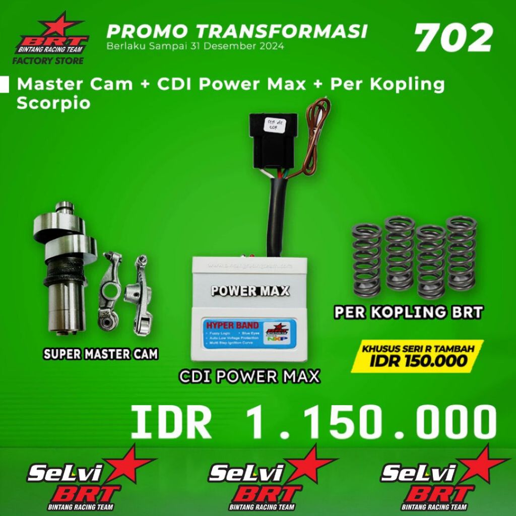 Jual PROMO 702 703 706 BRT PAKET CDI POWERMAX HYPERBAND MASTER CAM ...