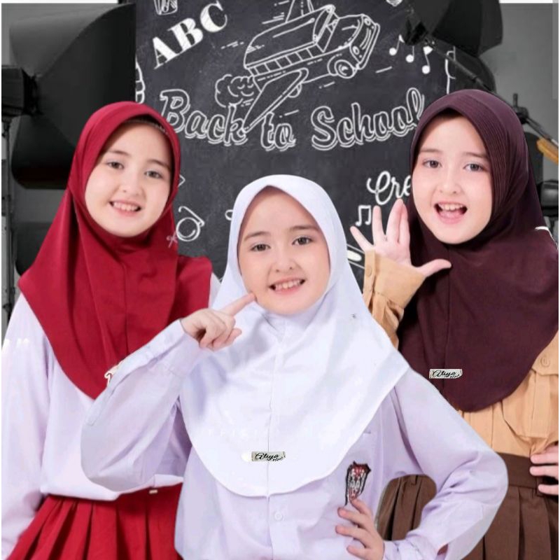 Jual Kerudung Sekolah HAMIDAH ukuran TK SD SMP SMA Warna Putih Merah hati Hitam Pramuka Bahan ...
