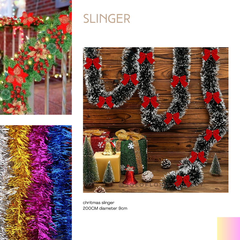 Jual 200cm SLINGER / Tinsel / Hiasan Natal / Garland Tinsel / Slinger ...