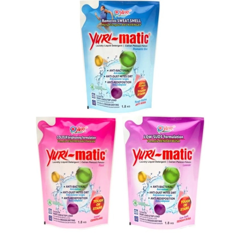 Jual YURI MATIC DETERGEN CAIR - REFILL 1.6KG | Shopee Indonesia