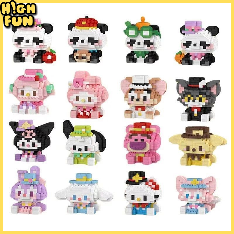 Jual HighFun Nanoblok Mainan Bricks Mini Karakter Kartun model plus ...