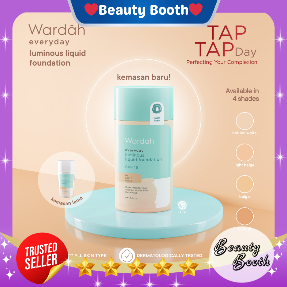 Jual WARDAH Everyday Luminous Liquid Foundation SPF15 35ml - Beauty ...