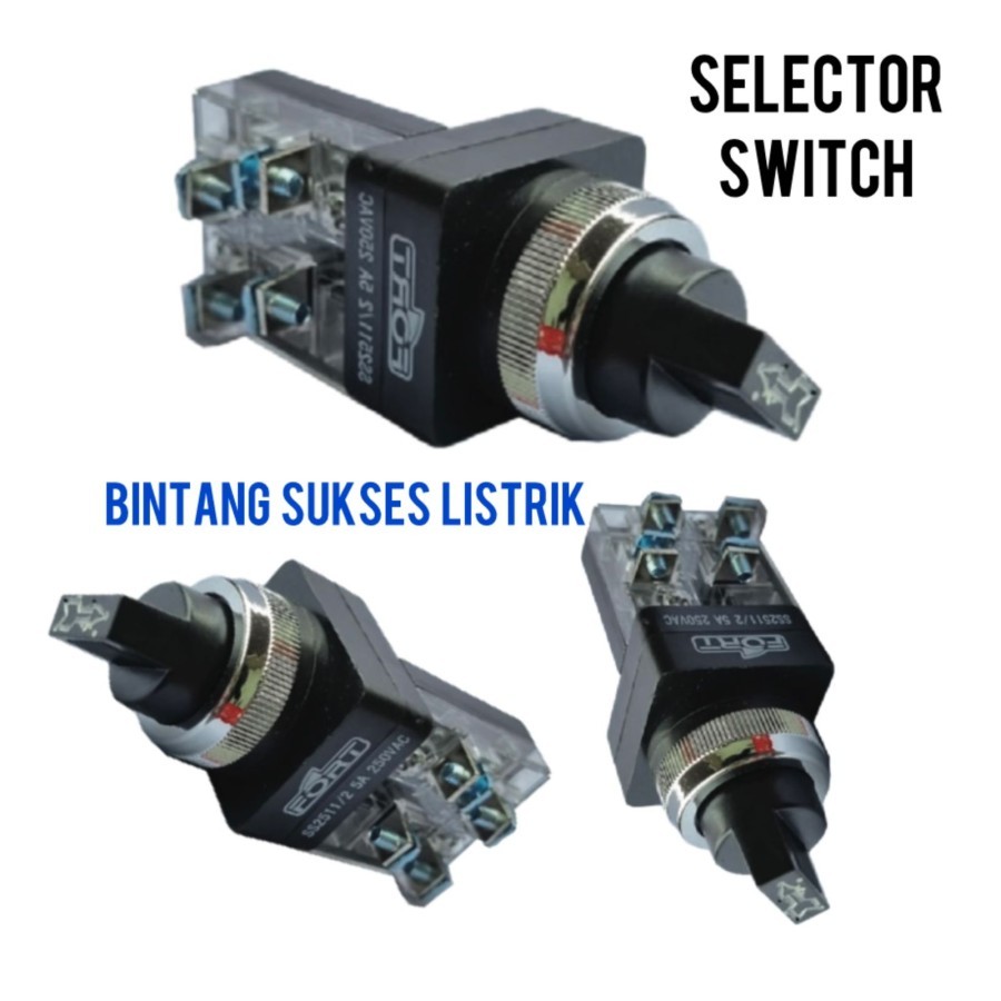 Jual ORI Selector Switch 2 & 3 position stay put SS3011-2 & SS3011-3 ...
