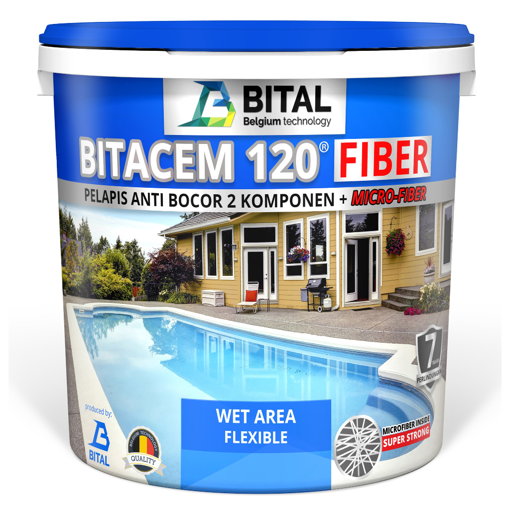 Jual 4Kg cat anti bocor 2 komponen + micro fiber - Bitacem 120FIBER ...